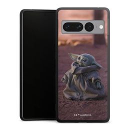 DeinDesign Google Pixel 7 Pro Handy Premium Silikon H&uuml;lle Handyh&uuml;lle schwarz Case The Child Star Wars Baby Yoda Silikon Premium Case
