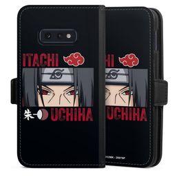DeinDesign Galaxy S10e Handy Klapphülle Handyhülle aus Kunst Leder schwarz Flip Case Naruto Shippuden Manga Itachi Uchiha Sideflip mit Lasche