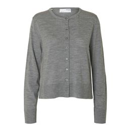 Selected Strickjacke 'SLFTHEA' Damen Gr&ouml;&szlig;e L graumeliert