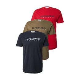 LINDBERGH T-Shirt Herren Gr&ouml;&szlig;e L marine / oliv / rot / offwhite