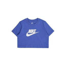 Nike Sportswear T-Shirt 'FUTURA' M&auml;dchen Gr&ouml;&szlig;e 128/138 royalblau / wei&szlig;