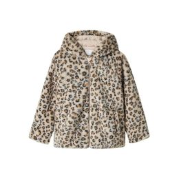 name it Jacke 'NKFMILA' M&auml;dchen Gr&ouml;&szlig;e 128 camel / kitt / schwarz