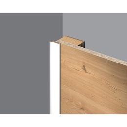 Egger Abdeckleiste 'DecoWall AL201' wei&szlig; 2400 x 6 x 25mm