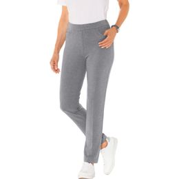 Stehmann Comfort line Damen Hose mit B&uuml;gelfalten, innen angeraut, hellgrau-meliert, Gr&ouml;&szlig;e 40