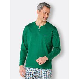 w&auml;schepur men Herren Schlafanzug-Shirt, gr&uuml;n, Gr&ouml;&szlig;e 44/46