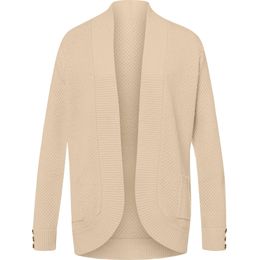 WITT Damen Strickjacke mit breiter Rippe, elfenbein, Gr&ouml;&szlig;e 40