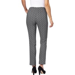 WITT Damen Bengalinhose im Grafik-Dessin, anthrazit-graphit-bedruckt, Gr&ouml;&szlig;e 54