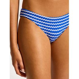 Seafolly Bikini-Hose in Blau/ Wei&szlig; - 56% | Gr&ouml;&szlig;e M | Damen-bademode