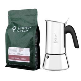 Coffee Circle Bialetti Venus & Espresso im Set, 250 g Kaffee nach Wahl, ganze Bohne, Espressokocher von Bialetti, Kaffee wie in Italien, ideal f&uuml;r Einsteiger