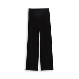Tom Tailor Denim Damen Straight Strickhose, schwarz, Uni, Gr. XL