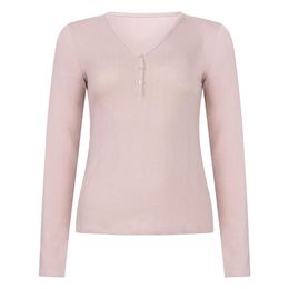 Hunkemöller Hunkemöller Schlafshirt 'Henley' Damen Größe XS rosa