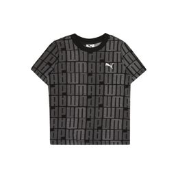Puma T-Shirt 'ESS' Jungen Gr&ouml;&szlig;e 116 grau / schwarz