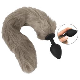 You2Toys Analplug „fluffy tail“ mit langem Kunstfell-Schweif