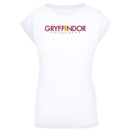 F4NT4STIC T-Shirt 'Harry Potter Gryffindor Text' Damen Größe XXXL gelb / burgunder / weiß