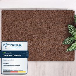 Fu&szlig;matte ANDIAMO "Samson, Made in Netherlands" Gr. 16, braun, B:50cm H:6mm L:80cm, Baumwolle, Kunstfaser, Teppiche, Fu&szlig;matte, Schmutzfangmatte, waschbar, rutschhemmend, auch als 2er Set erh&auml;ltlich