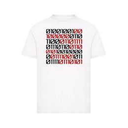 F4NT4STIC T-Shirt 'I love you 01001001 Binary Code Valentinstag' Jungen Gr&ouml;&szlig;e 134/140 rot / schwarz / wei&szlig;