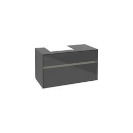 Villeroy & Boch V&B Waschtischunterschrank Collaro 100x54,8x50cm, WT l, LED 7,3 W, glo Gr ; Villeroy & Boch (C014B0FP)