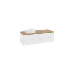 Villeroy & Boch V&B Waschtischunterschrank mit Frontstruktur, mit Beleuchtung Antao 120x36x50cm, WBP hon. Oa, wh. m Lac ; Villeroy & Boch (L22111MT)
