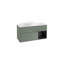 Villeroy & Boch V&B Waschtischunterschrank Finion 120cm, Pl w m, Reg bla m Lac, Oli. m Lac ; Villeroy & Boch (FA51PDGM)