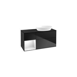 Villeroy & Boch V&B Waschtischunterschrank Wandbeleuchtung Finion 120cm, Pl b m, Rg glo wh. Lac, bla m Lac ; Villeroy & Boch (GA42GFPD)