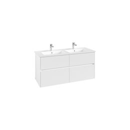Villeroy & Boch V&B Waschtischunterschrank Collaro 126,1x61x48cm, WT mi, LED 9,4W, wh. ma ; Villeroy & Boch (C147B0MS)