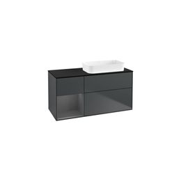 Villeroy & Boch V&B Waschtischunterschrank Wandbeleuchtung Finion 120x60 cm, Rg l Anthrac. m, md bl. m Lac ; Villeroy & Boch (G682GKHG)