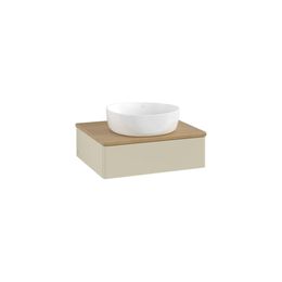 Villeroy & Boch V&B Waschtischunterschrank ohne Frontstruktur -Beleuchtung Antao 60x19x50cm, WBP hon. Oa, si Gr m Lac ; Villeroy & Boch (L07011HJ)