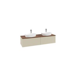 Villeroy & Boch V&B Waschtischunterschrank mit Frontstruktur, mit Beleuchtung Antao 160x50cm, HL, WBP w. wal, si Gr m Lac ; Villeroy & Boch (L39152HJ)