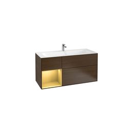 Villeroy & Boch V&B Waschtischunterschrank Finion 119,6x59,1cm, Reg li gol m, wal veneer ; Villeroy & Boch (F060HFGN)