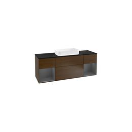 Villeroy & Boch V&B Waschtischunterschrank Abdeckplatte bla m Finion 160x60cm, Reg Anthrac. m Lac, wal veneer ; Villeroy & Boch (F332GKGN)