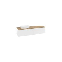 Villeroy & Boch V&B Waschtischunterschrank mit Frontstruktur Antao 160x50cm, WBP-farbe hon. Oa, wh. m Lac ; Villeroy & Boch (K37111MT)