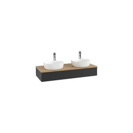Villeroy & Boch V&B Waschtischunterschrank mit Frontstruktur Antao 120x19x50cm, HL, WBP hon. Oa, bla m Lac ; Villeroy & Boch (K13151PD)