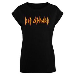 F4NT4STIC T-Shirt 'Def Leppard' Damen Gr&ouml;&szlig;e L gelb / rot / schwarz