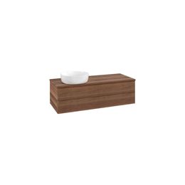 Villeroy & Boch V&B Waschtischunterschrank mit Frontstruktur Antao 120x36x50cm, WBP-farbe w. wal, w. walnut ; Villeroy & Boch (K22112HM)