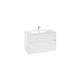 Villeroy & Boch V&B Waschtischunterschrank Collaro 96,1x61x48cm, WT mi, LED 7W, wh. ma ; Villeroy & Boch (C145B0MS)