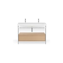 Duravit M&ouml;belwaschtisch-Kombi Happy D.2 Plus 117,5x49cm, 1 HL, m Kons, 1 Lad, Me Ei (HP4854O71710000)