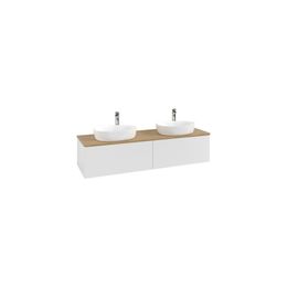 Villeroy & Boch V&B Waschtischunterschrank mit Frontstruktur, mit Beleuchtung Antao 160x50cm, HL, WBP hon. Oa, glo wh. Lac ; Villeroy & Boch (L39151GF)