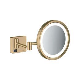Hansgrohe Rasierspiegel AddStoris mit LED, Wandmontage, brushed bronze (41790140)