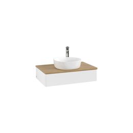 Villeroy & Boch V&B Waschtischunterschrank ohne Frontstruktur Antao 80x19x50cm, HL, WBP hon. Oa, wh. m Lac ; Villeroy & Boch (K08051MT)
