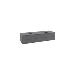 Villeroy & Boch V&B Waschtischunterschrank mit Frontstruktur, mit Beleuchtung Antao 160x50cm, WBP-farbe Lac, Anthrac. m Lac ; Villeroy & Boch (L28110GK)