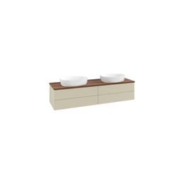 Villeroy & Boch V&B Waschtischunterschrank mit Frontstruktur, mit Beleuchtung Antao 160x50cm, WBP-farbe w. wal, si Gr m Lac ; Villeroy & Boch (L28112HJ)