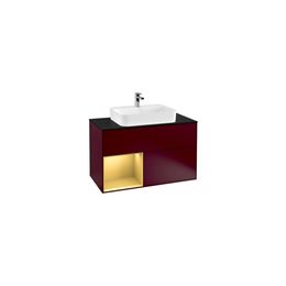 Villeroy & Boch V&B Waschtischunterschrank Finion 100, Abd.-Pl. bla m, Reg li gol m, Peo m ; Villeroy & Boch (F362HFHB)