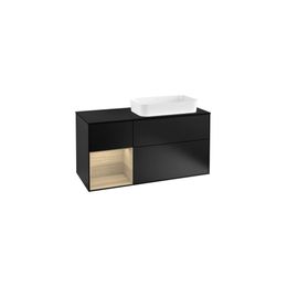 Villeroy & Boch V&B Waschtischunterschrank Finion 120cm, Pl b m, Reg li Oa ven, bla m Lac ; Villeroy & Boch (F272PCPD)
