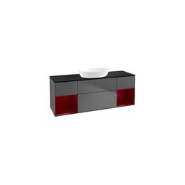 Villeroy & Boch V&B Waschtischunterschrank Finion 160cm, Pl b m, Reg Peo m Lac, Anthrac. m ; Villeroy & Boch (FD02HBGK)
