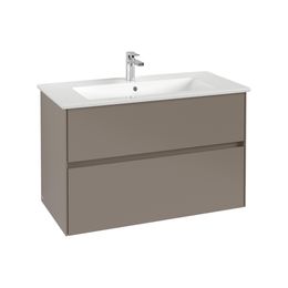 Villeroy & Boch V&B Waschtischunterschrank Collaro 96,1x61x48cm, WT mittig, black oak ; Villeroy & Boch (C14500AB)