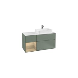 Villeroy & Boch V&B Waschtischunterschrank Wandbeleuchtung Finion 120cm, Pl w m, Reg li Oa ven, Oli. m Lac ; Villeroy & Boch (G391PCGM)