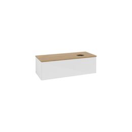 Villeroy & Boch V&B Waschtischunterschrank ohne Frontstruktur, mit Beleuchtung Antao 120x36x50cm, WBP hon. Oa, glo wh. Lac ; Villeroy & Boch (L34011GF)