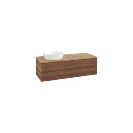 Villeroy & Boch V&B Waschtischunterschrank mit Frontstruktur, mit Beleuchtung Antao 120x36x50cm, WBP-farbe hon. Oa, w. wal ; Villeroy & Boch (L22111HM)