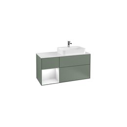 Villeroy & Boch V&B Waschtischunterschrank Wandbeleuchtung Finion 120cm, Pl w m, Rg l g w Lac, Oli. m Lac ; Villeroy & Boch (G391GFGM)