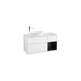 Villeroy & Boch V&B Waschtischunterschrank Wandbeleuchtung Finion 120cm, Pl w m, Rg bla m Lac, glo wh. Lac ; Villeroy & Boch (G931PDGF)